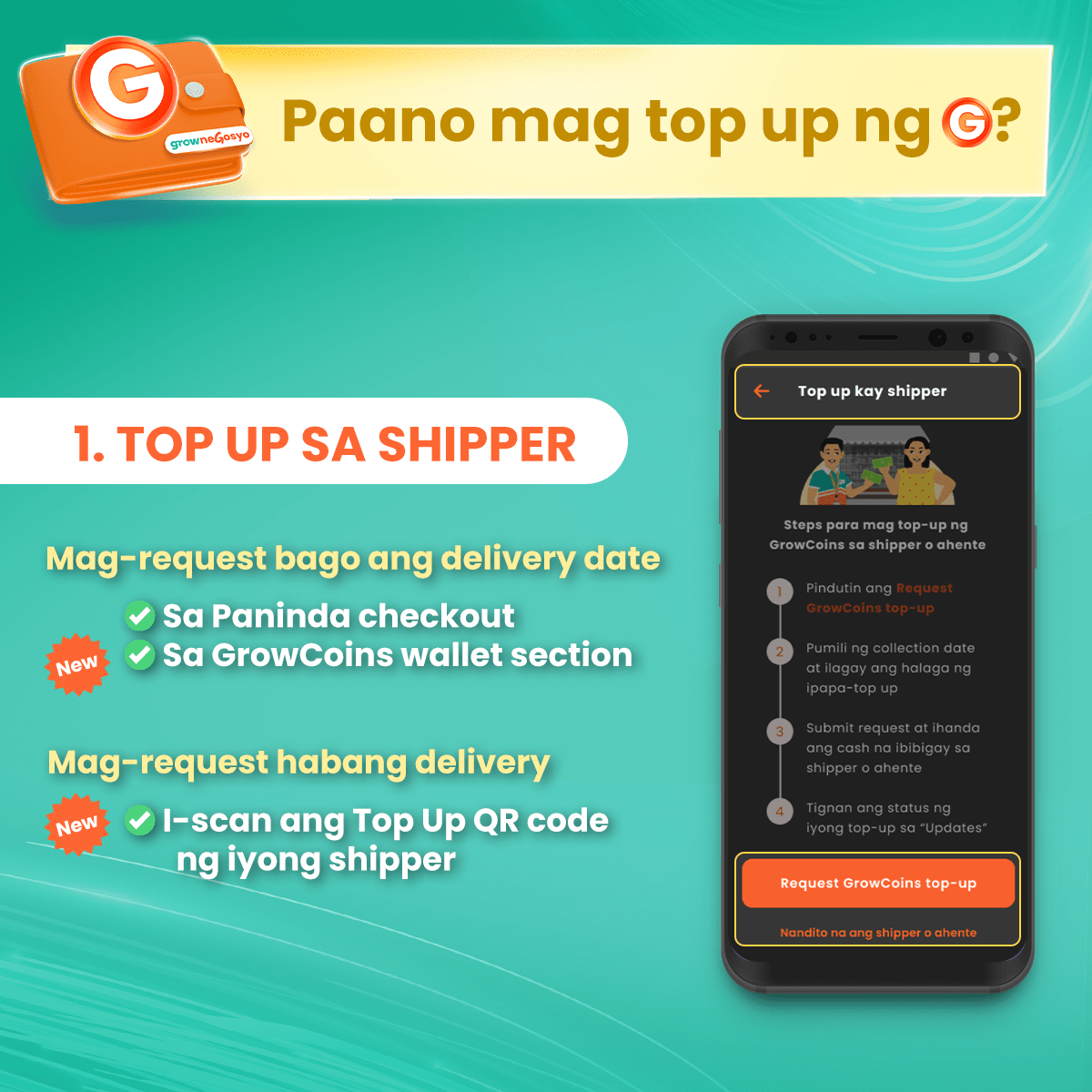 Paano mag top up ng Growcoins? - Growsari SuperTindera
