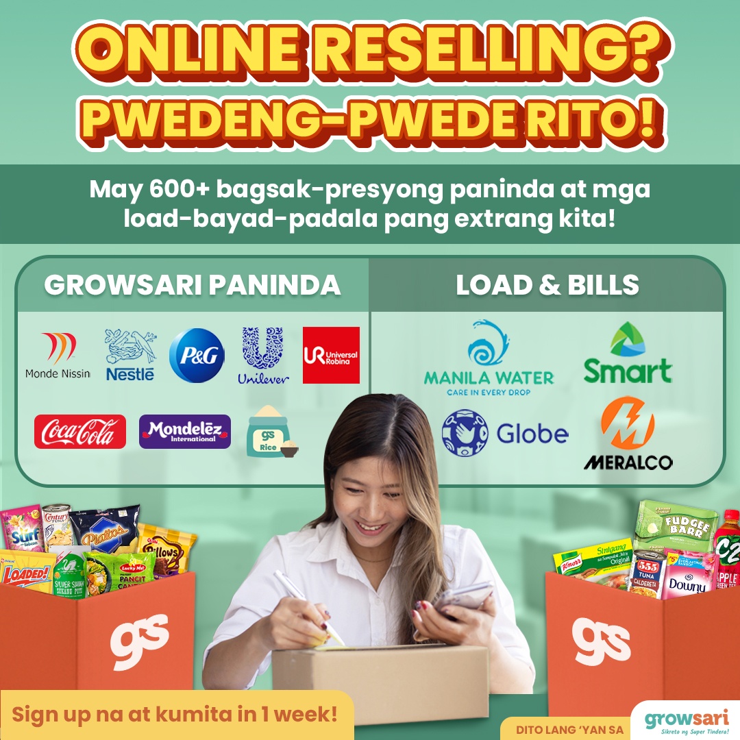 Negosyo From Home? Maging Online Reseller na! - Growsari SuperTindera